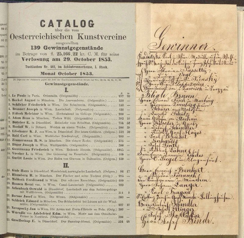 Catalog über die vom Oesterreichischen Kunstvereine ausgestellten 139 ...